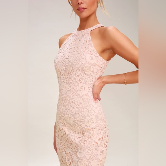 Lulus | Dresses | Nwt Lulus Blush Pink Love Poem Lace Mini Dress | Poshmark